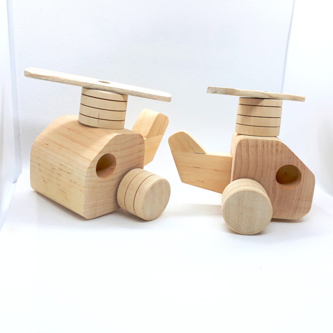 Wooden Helicopter Toy With Rotating Propeller and Wheels - Etsy