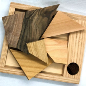 Black Square Puzzle, Wooden Square Puzzle, Tangram Puzzle, Wood Toy ...