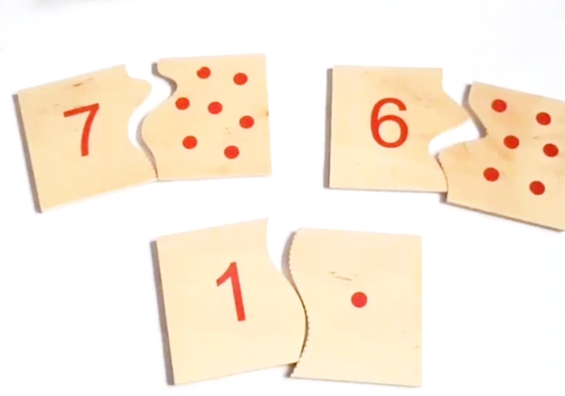 Wooden Number Dominoes Puzzle 10 Number Domino Number Math - Etsy