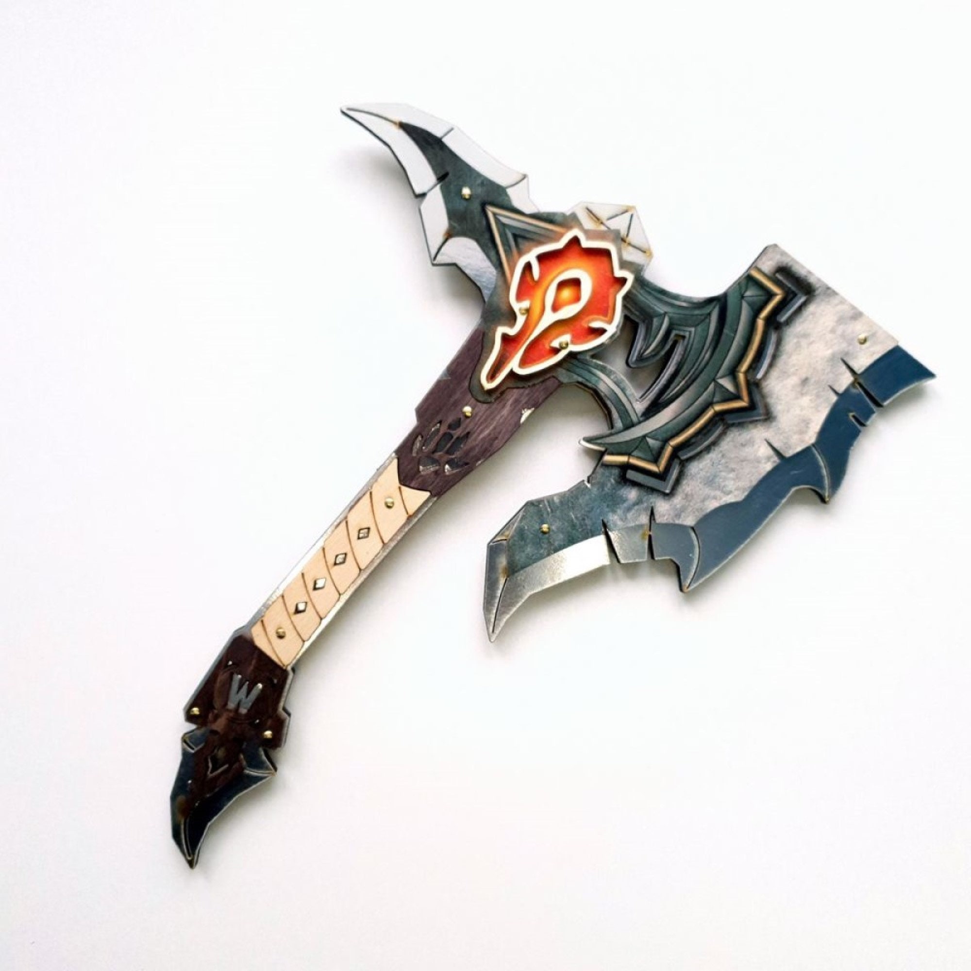 COLOR Anicient Viking Orc Battle Axe Toy, Wooden Orc Axe Toy, Wooden ...