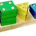 Personalized Stacking Pegs and Shapes, Geometric Shapes, Geometric ...