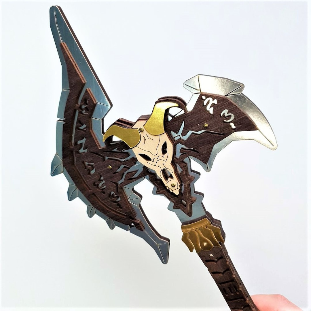 SILVER SHADOW MOURNE Axe Wooden Toy, Battle Axe Toy, Wooden Axe Toy ...