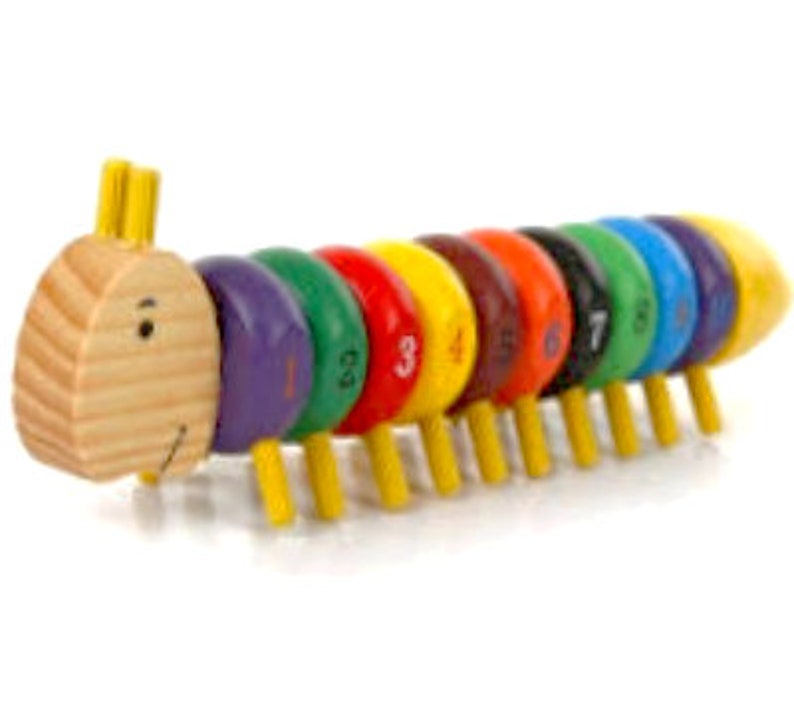 Wooden Rainbow Caterpillar Rainbow Sorting Montessori Toys - Etsy