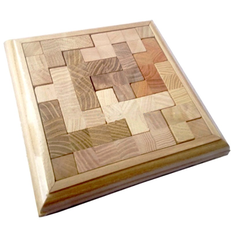 Tetris 3D Wooden Puzzle Square Puzzle Brain Teaser Puzzle - Etsy New ...