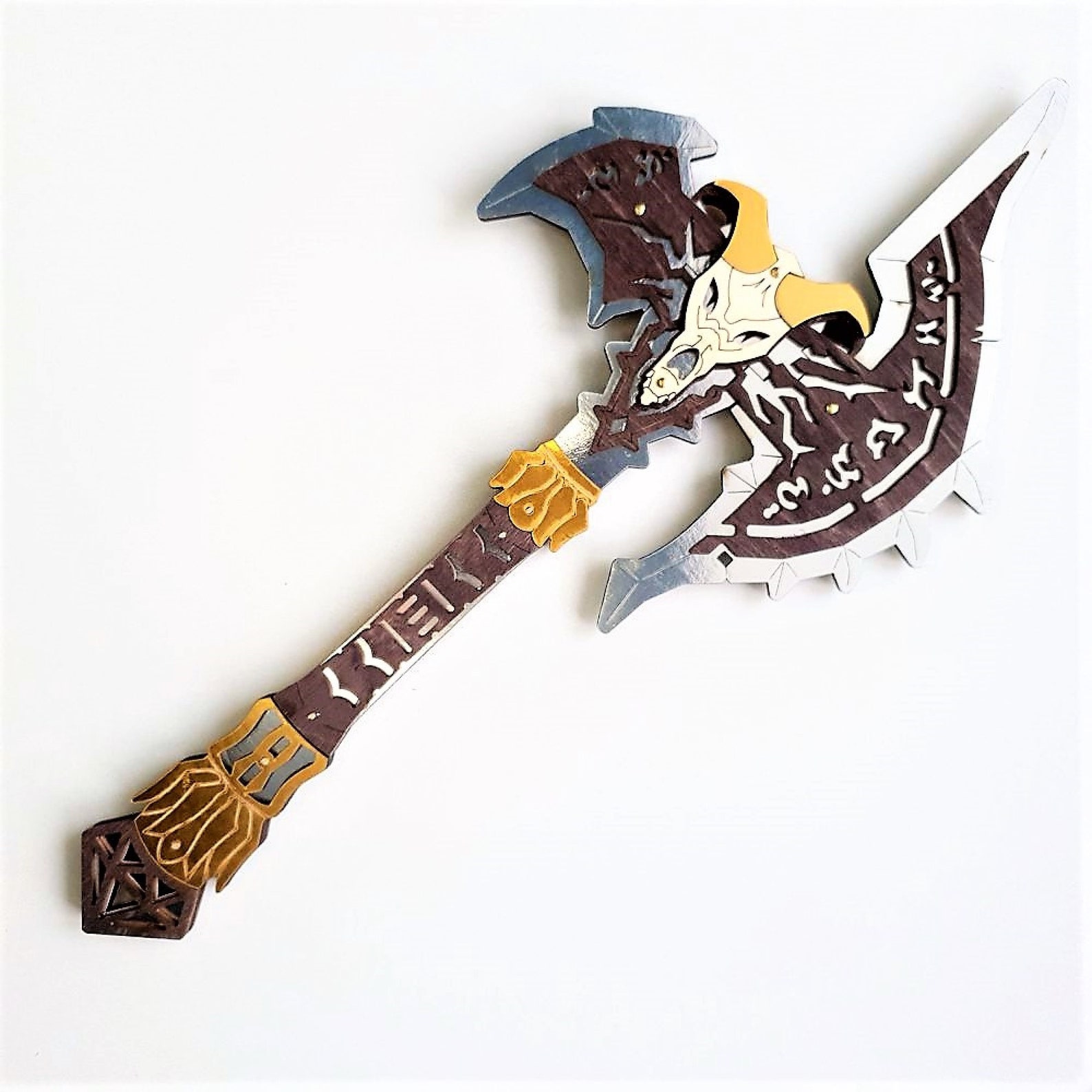 SILVER SHADOW MOURNE Axe Wooden Toy, Battle Axe Toy, Wooden Axe Toy ...