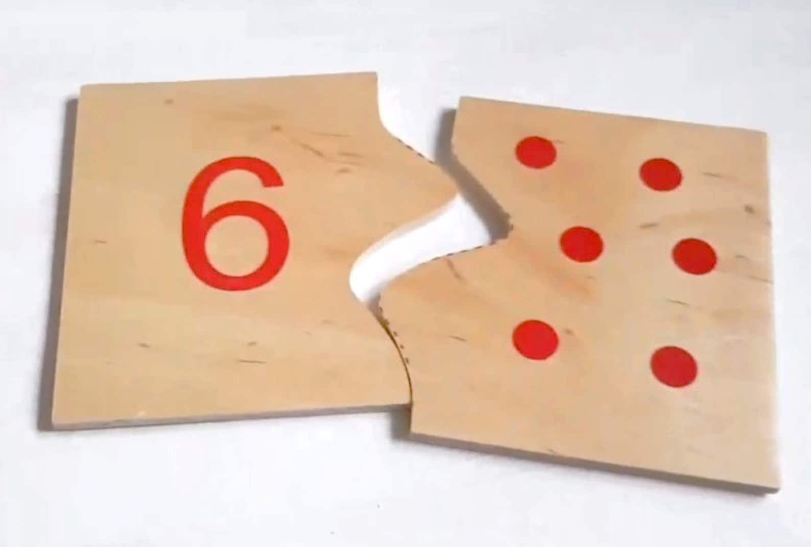 Wooden Number Dominoes Puzzle 10 Number Domino Number Math - Etsy