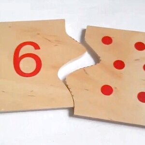 Wooden Number Dominoes Puzzle 10, Number Domino, Number Math Game ...