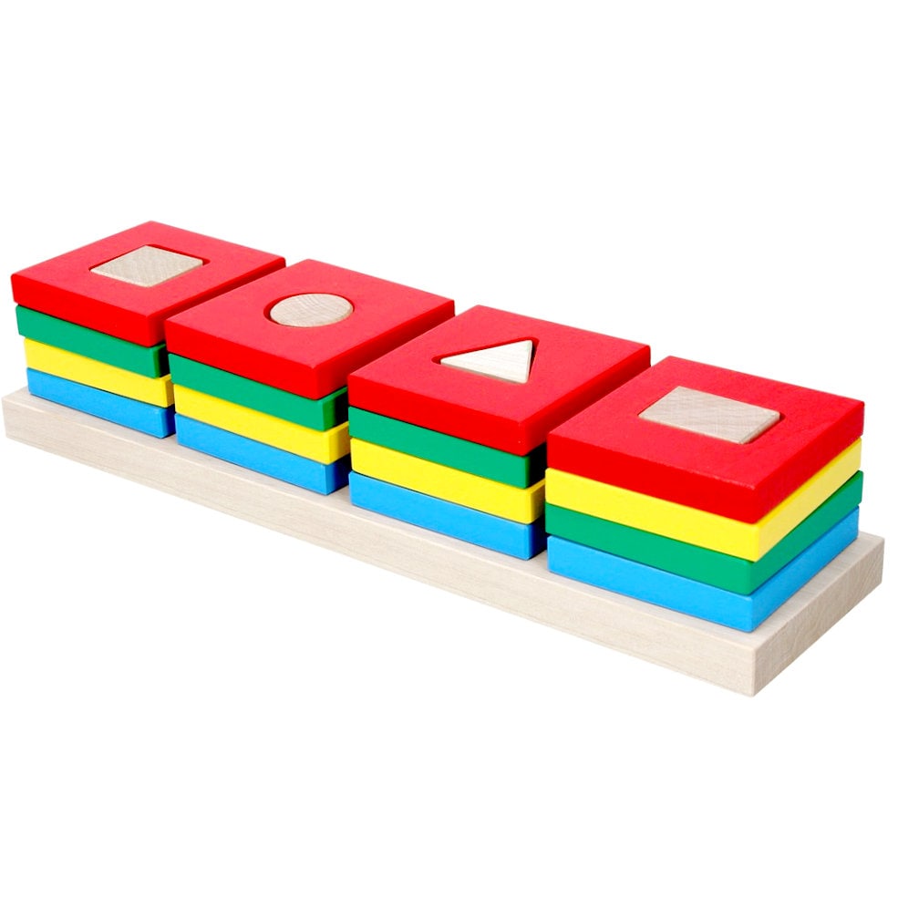Geometric Shapes Toy Personalized Stacking Sorter Geometric - Etsy
