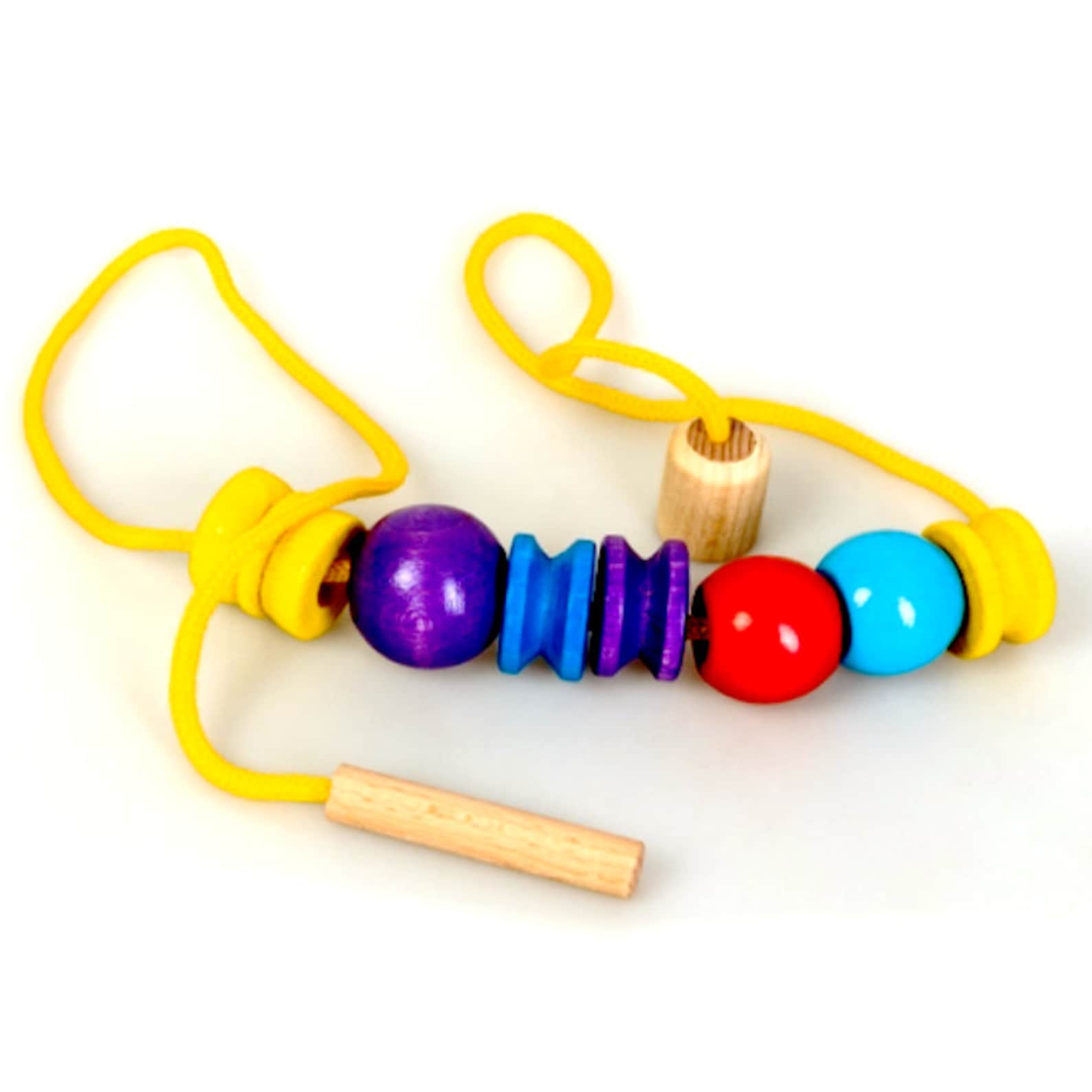 Wooden Lacing Toy Rainbow Beads and Spools Lacing Beads and - Etsy UK