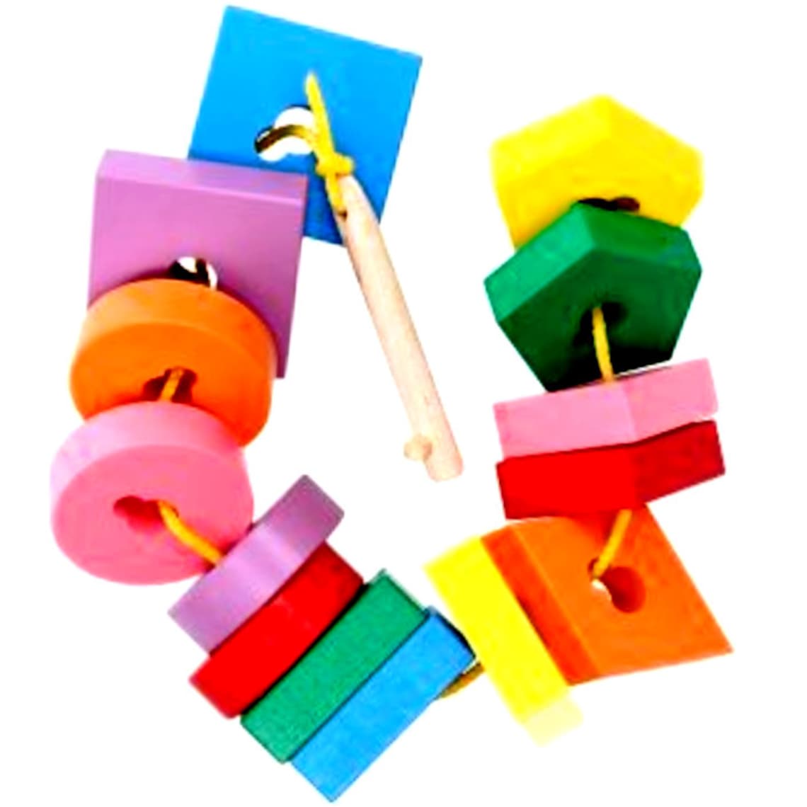 Geometric Shapes Lacing Set With Wooden Key Shape Lacing - Etsy