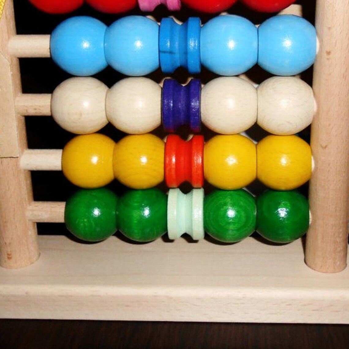 Wooden Rainbow Abacus 25, Wooden Counting Toy, Wooden Calculator ...