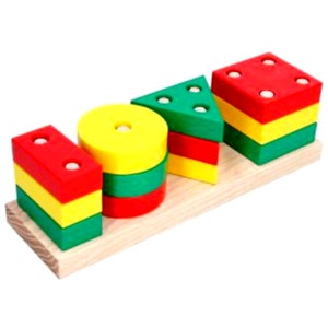 Classical Shape Sorter, Personalized Stacking Pegs and Shapes Toy ...