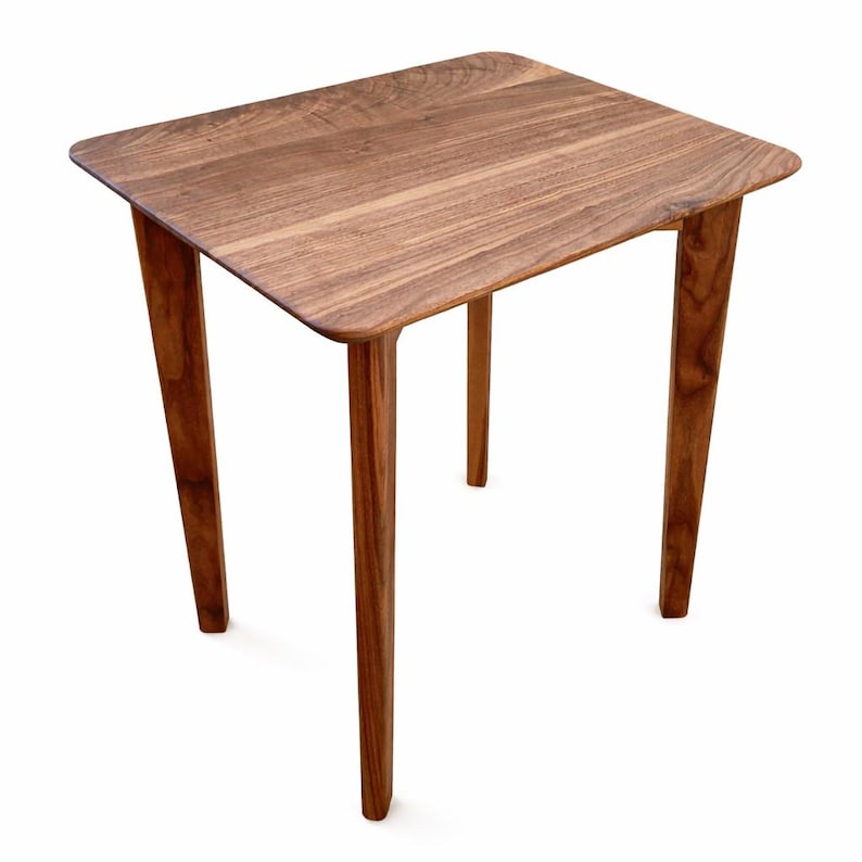 Solid Walnut End Table | Modern Minimalist Flat-pack Nightstand (easy ...