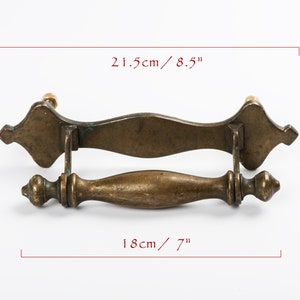 Vintage Single Pull Handle on Plate in Heavy Solid Brass - Etsy