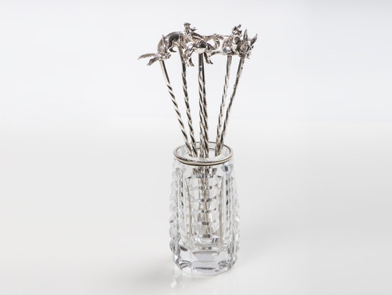 Drink & Barware Kitchen & Dining 5 Vintage Silver Cocktail Picks ...