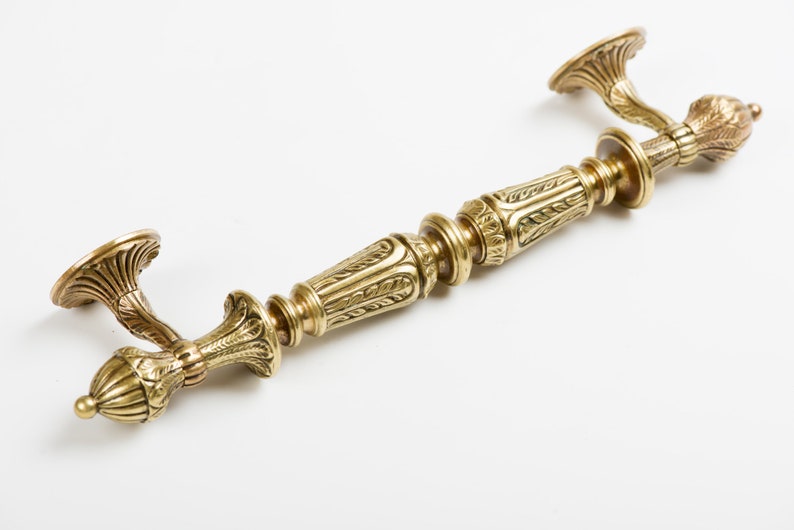 Large Brass Door Pull Grab Handle 12.75 Architecture | Etsy