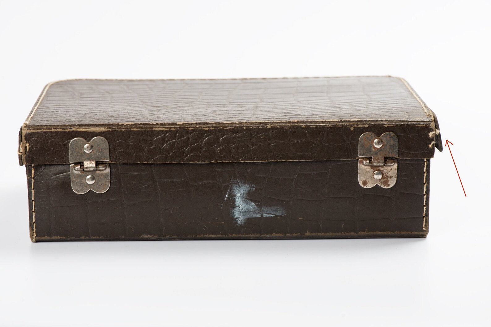 Vintage Small Brown Cardboard Suitcase - Etsy