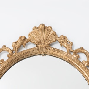 Vintage Oval Wall Mirror With Cherubs - Etsy