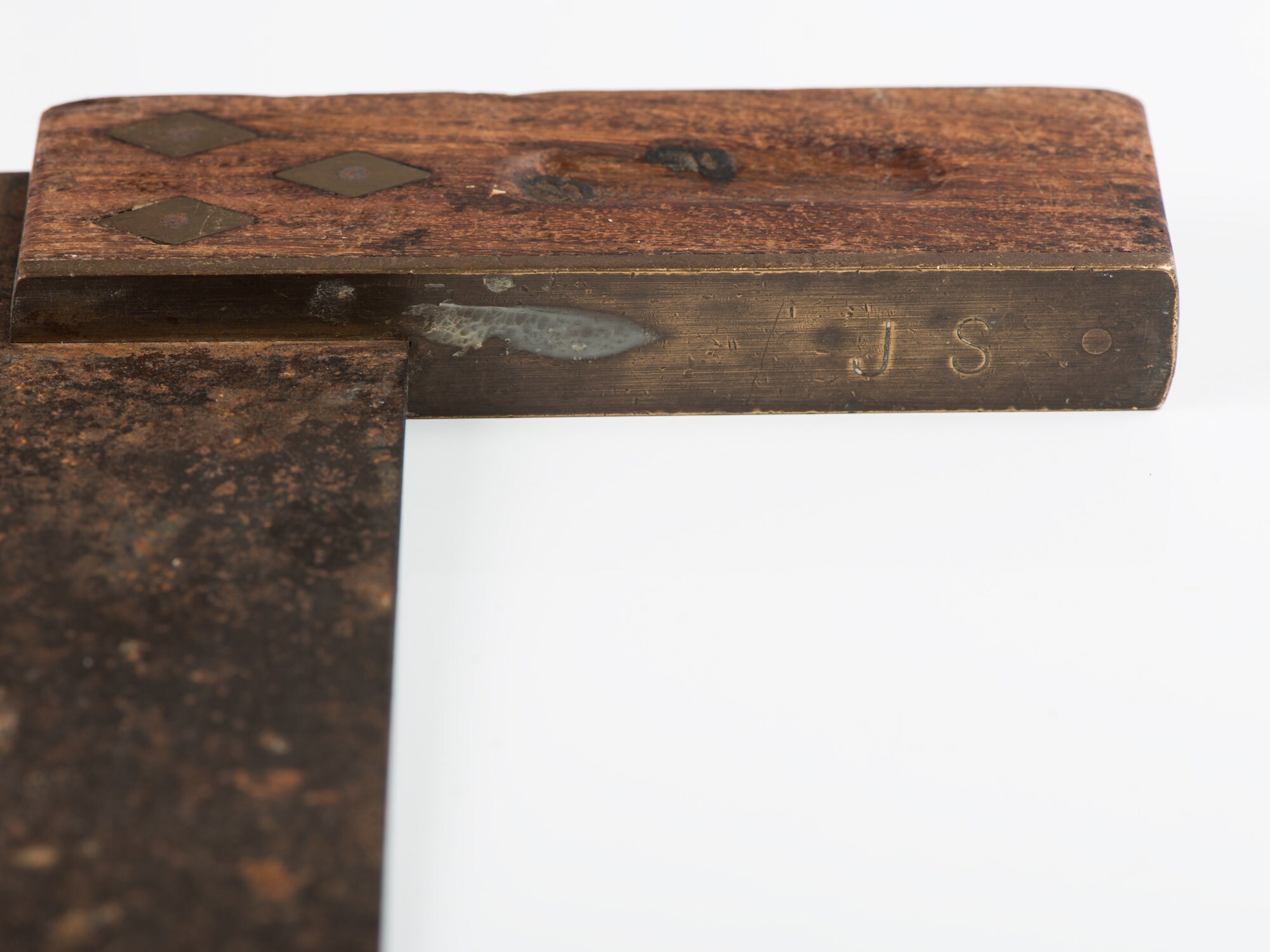 Vintage Wood and Brass Try Square Tool | Etsy