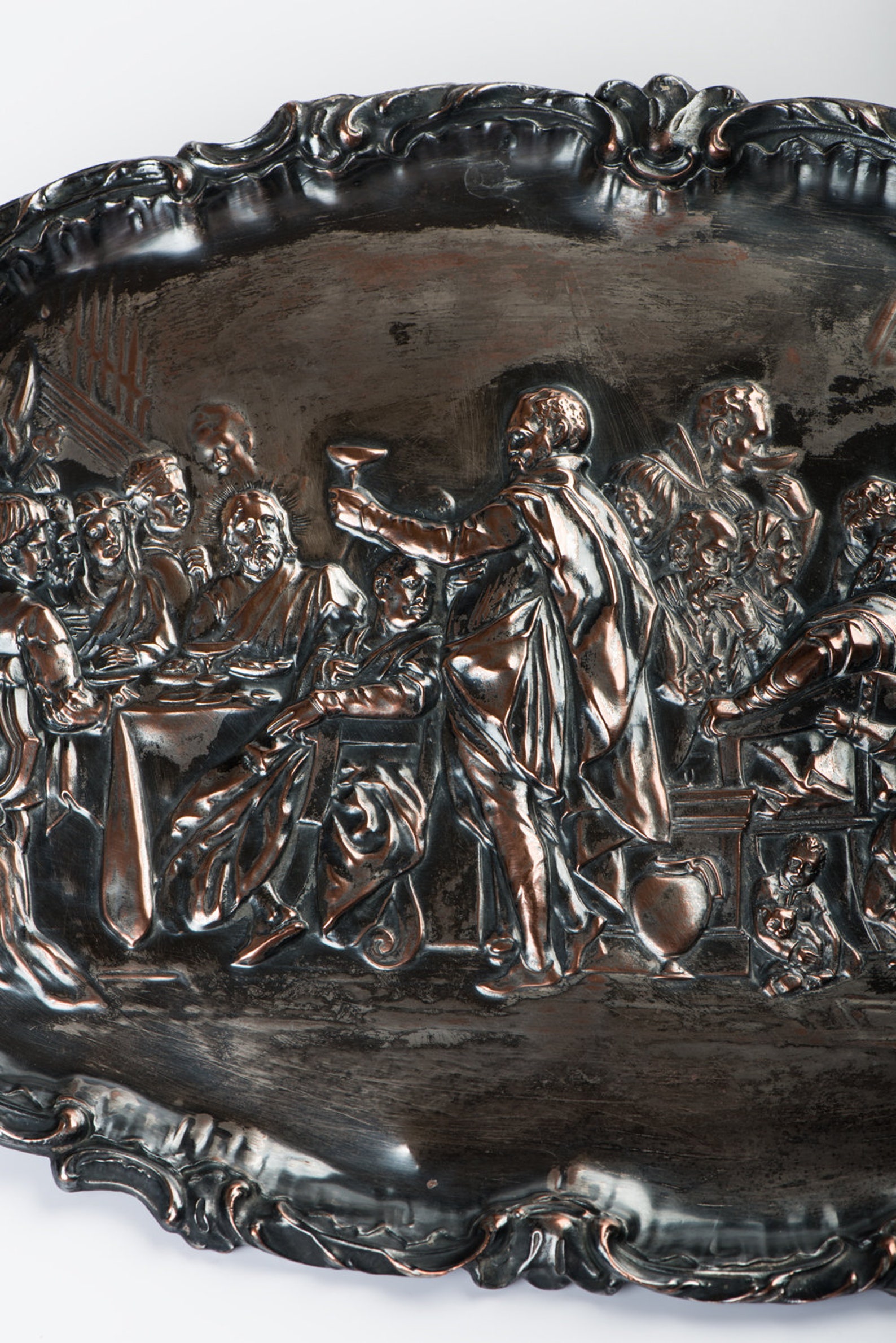 19th Century Silver Plated on Copper Religious Wall Hanging - Etsy