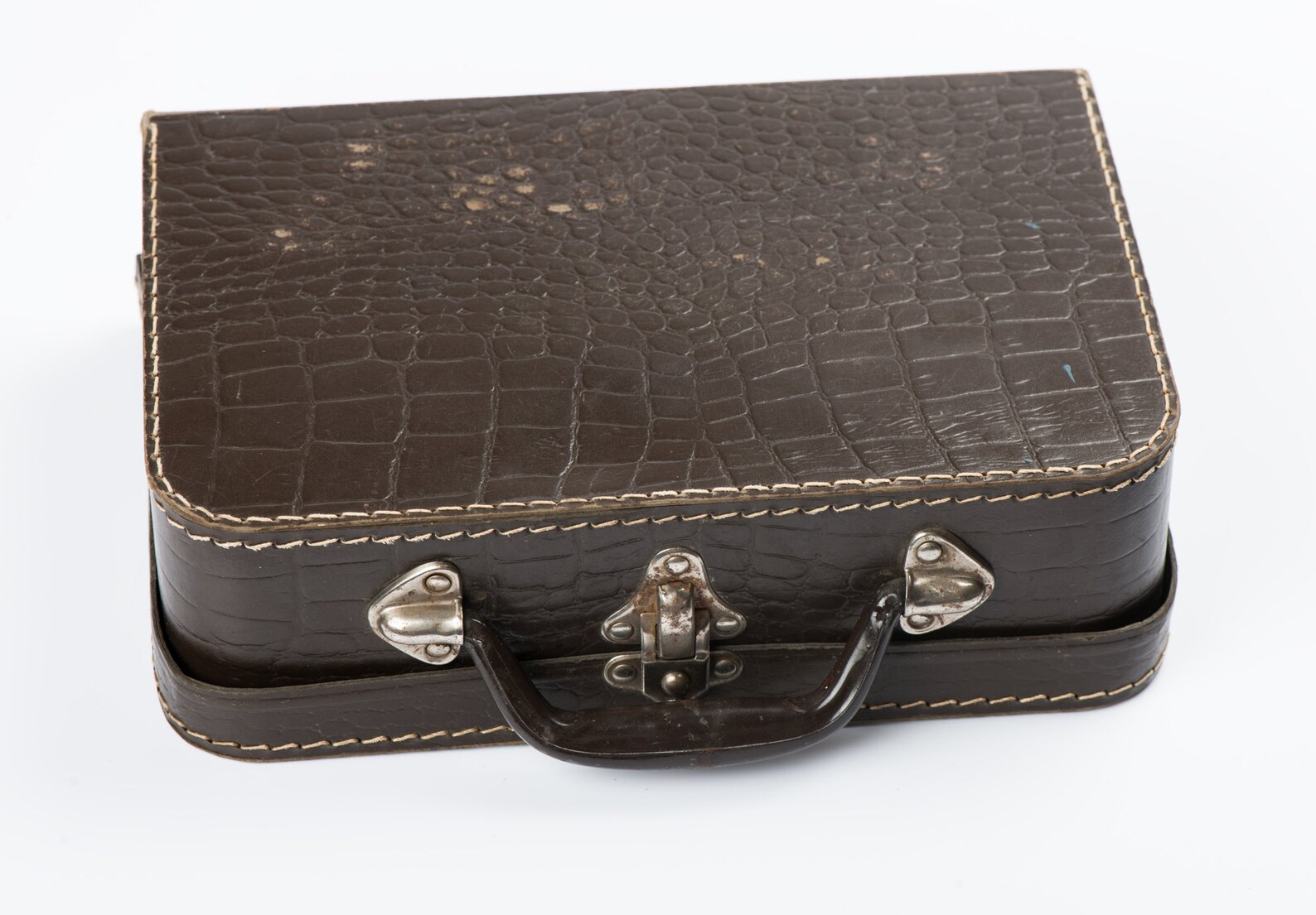 Vintage Small Brown Cardboard Suitcase - Etsy