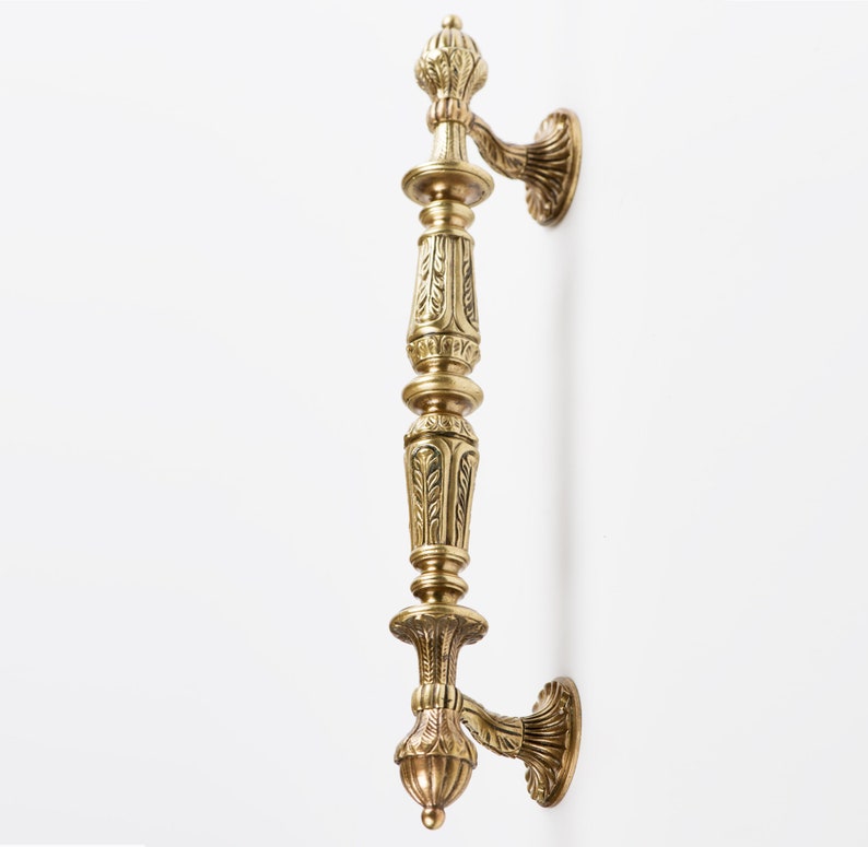 Large Brass Door Pull Grab Handle 12.75" Architecture Salvage From ...