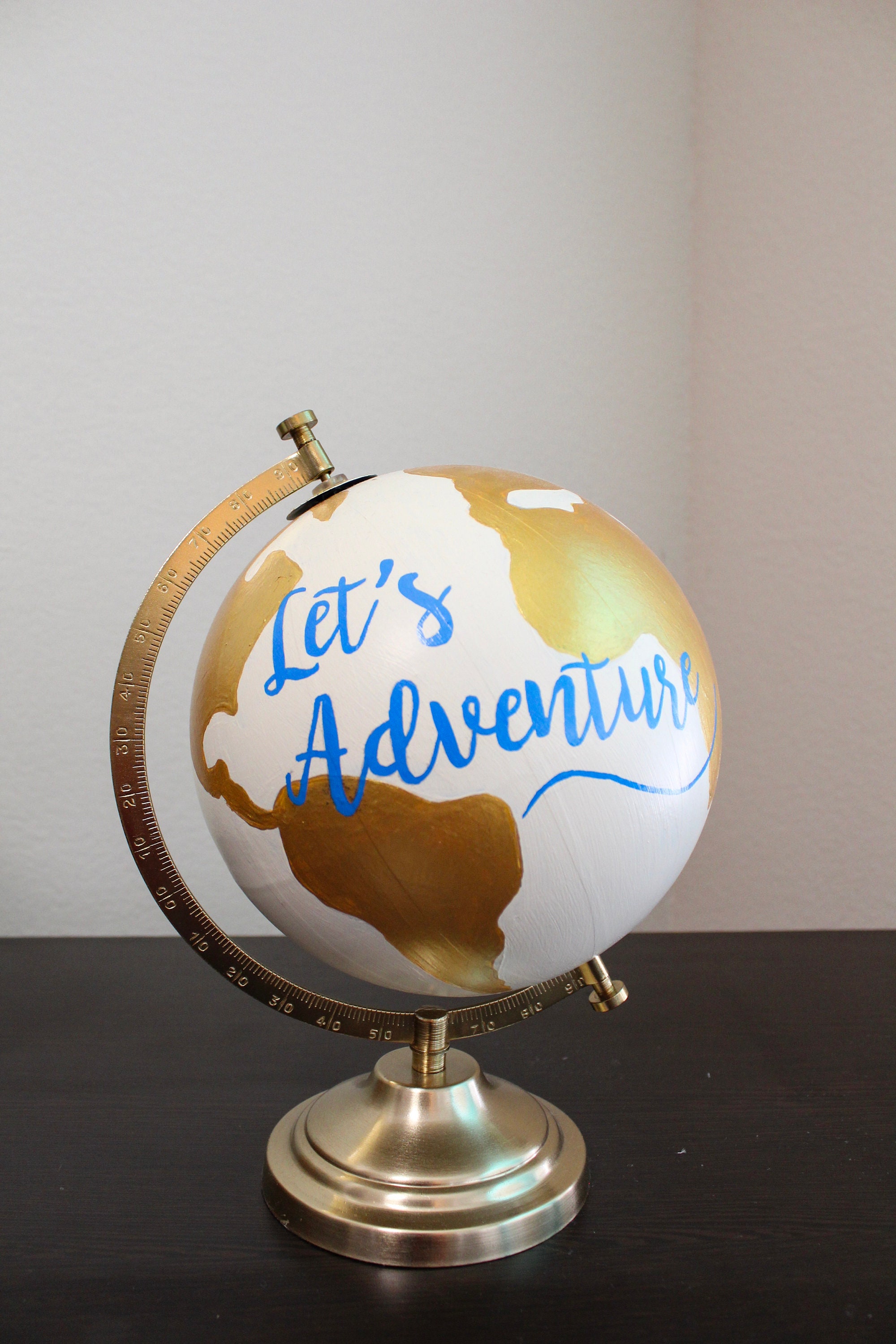 Let's Adventure Hand-painted Globe - Etsy