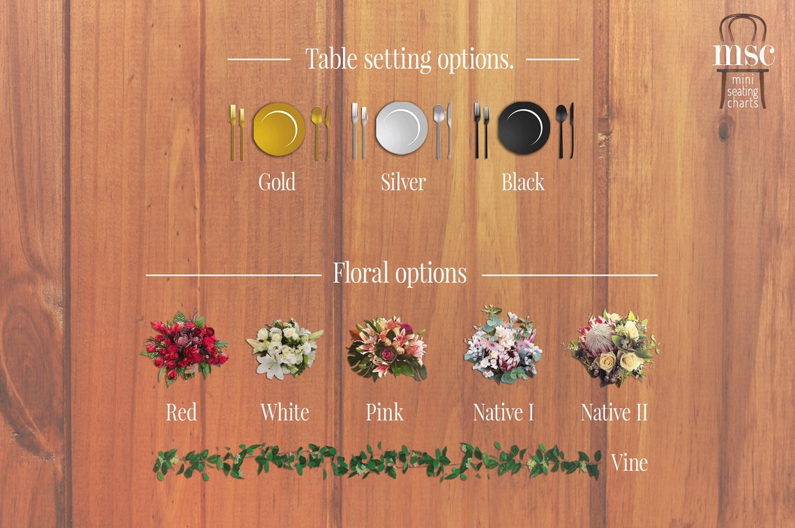 3D DIY Custom Miniature Seating Chart Templates | Personalised ...