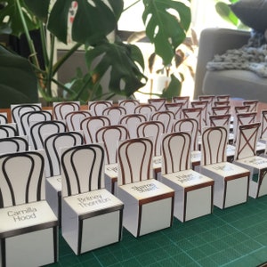 3D DIY Custom Miniature Seating Chart Templates | Personalised ...