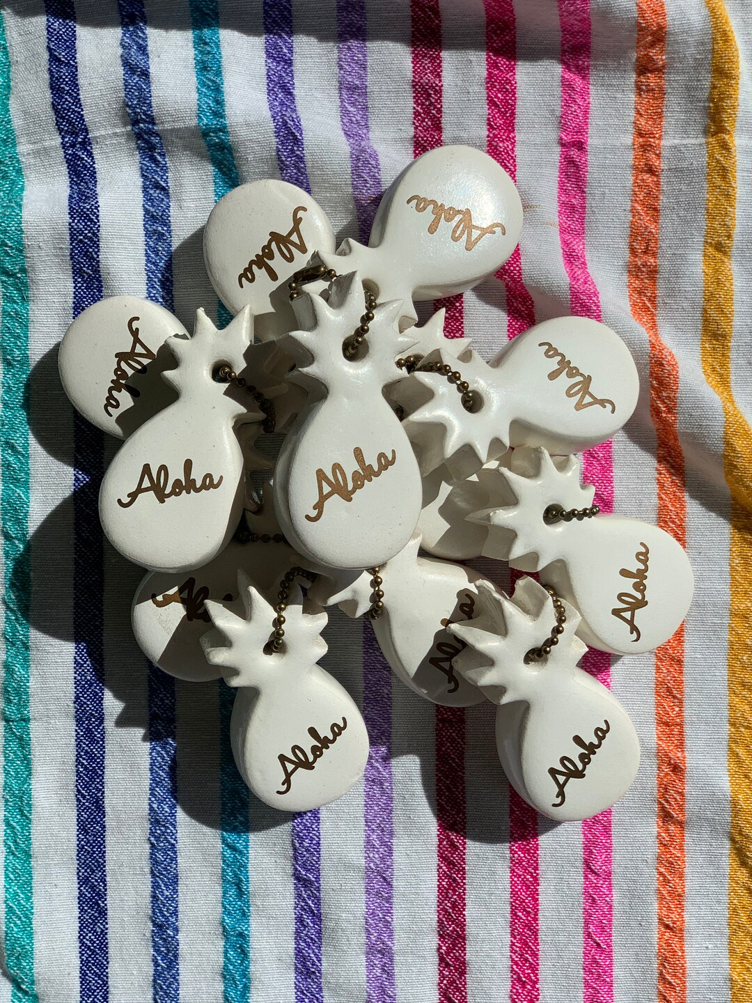 Pineapple Floatie Key Chain - Etsy