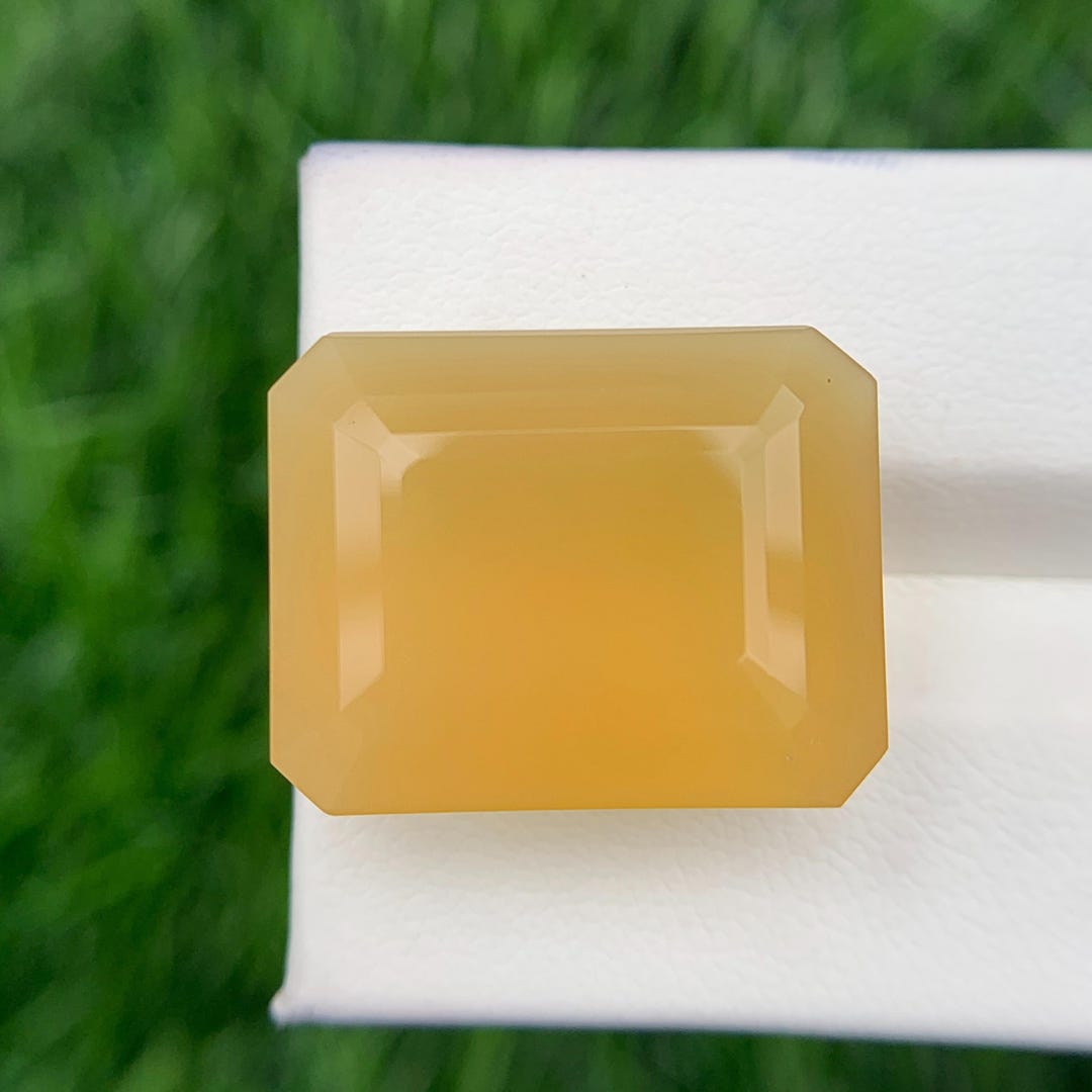 Honey Opal Gemstone: Golden Octagon Cut Stone, October Birthstone ...