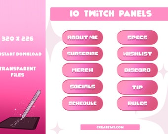 35 Cute Pixel Twitch Panels Bundle | Pixel Art Panels | Cute Cloud ...