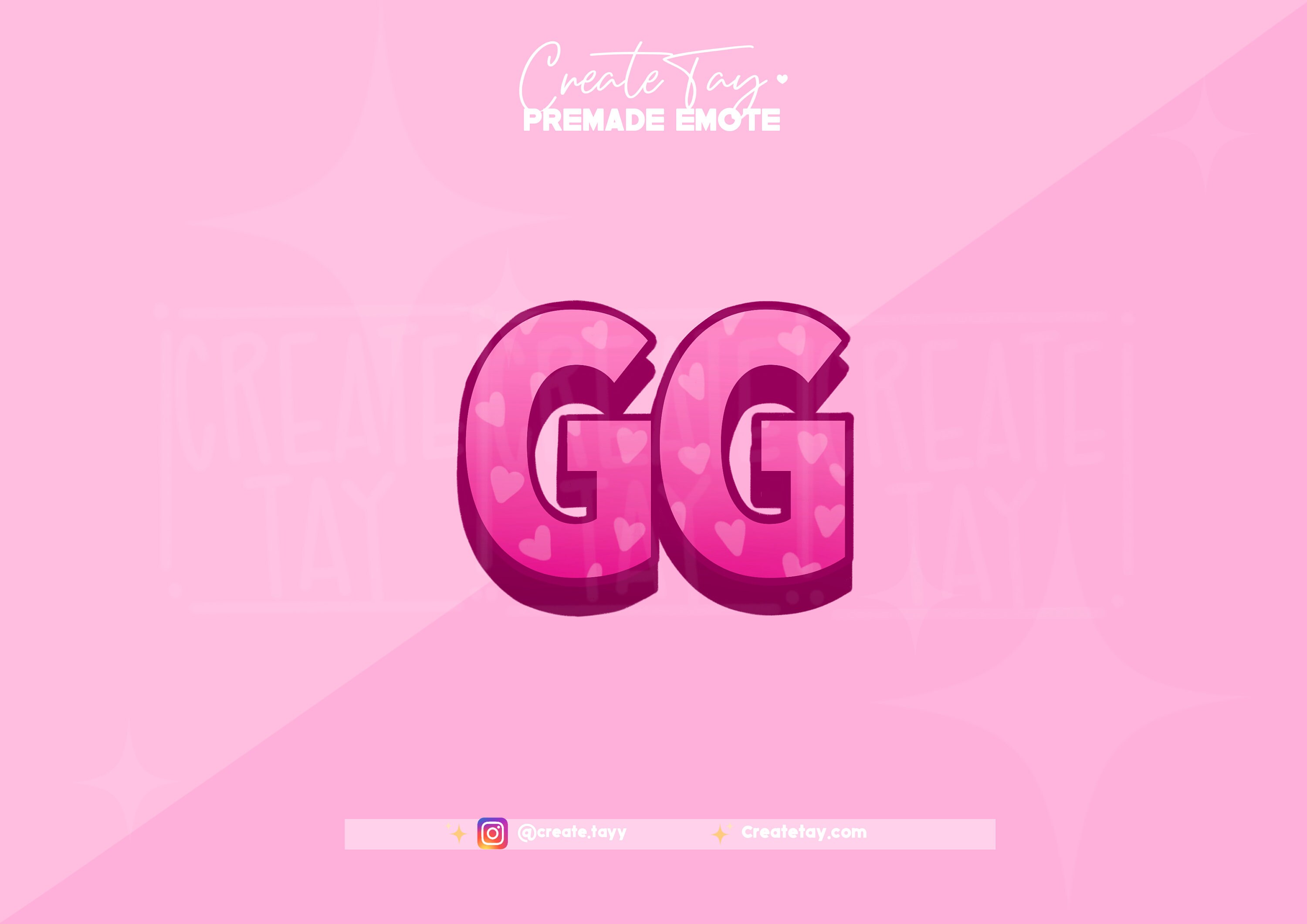 Pink Hearts GG Emote - Etsy