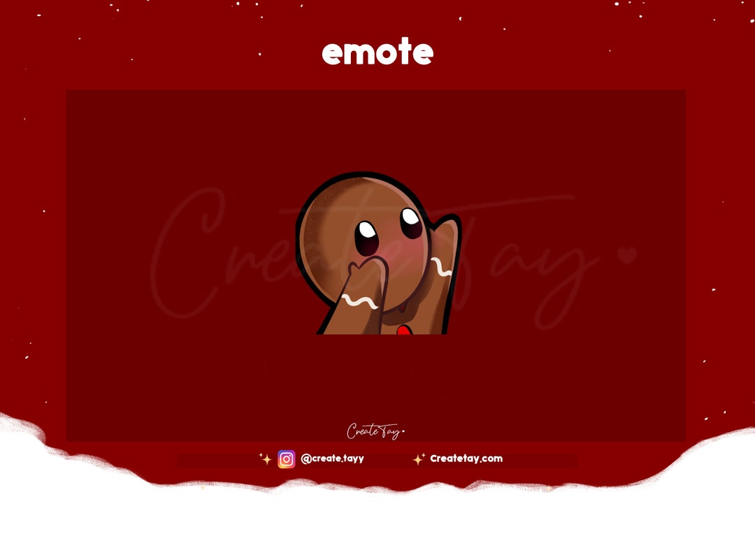 Gingerbread Gimme Emote - Etsy