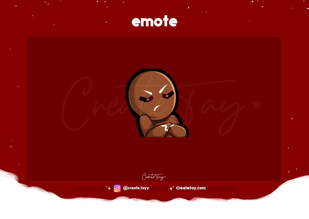 Gingerbread Hmph Emote - Etsy