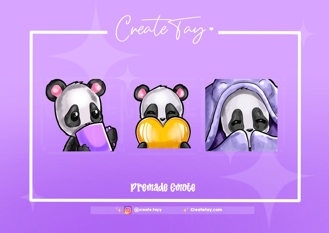 Panda Emote Pack - Etsy