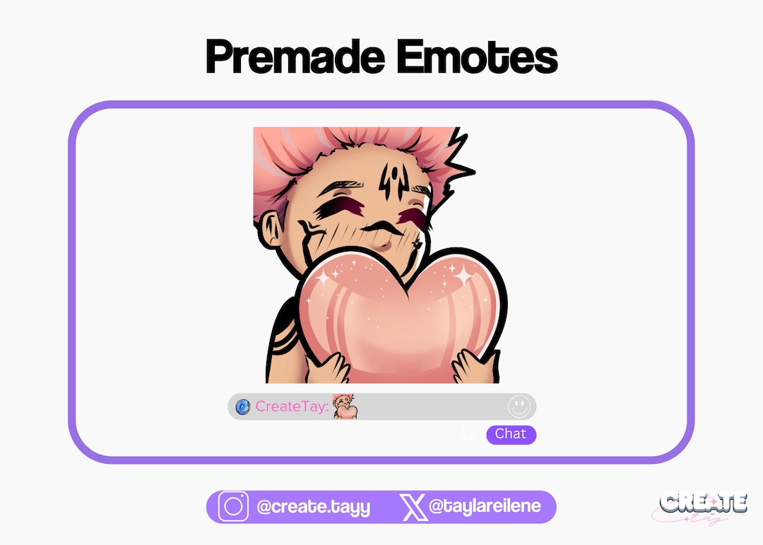 Kawaii Male Love Emote - Etsy