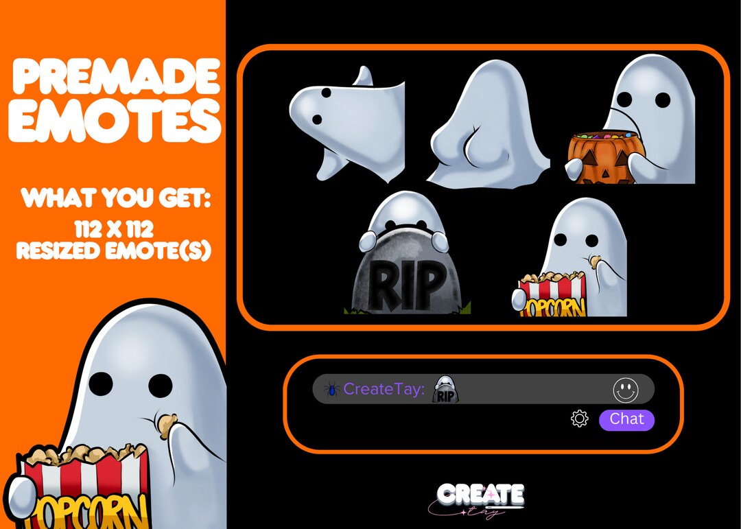 Ghost Streamer Emotes - Etsy