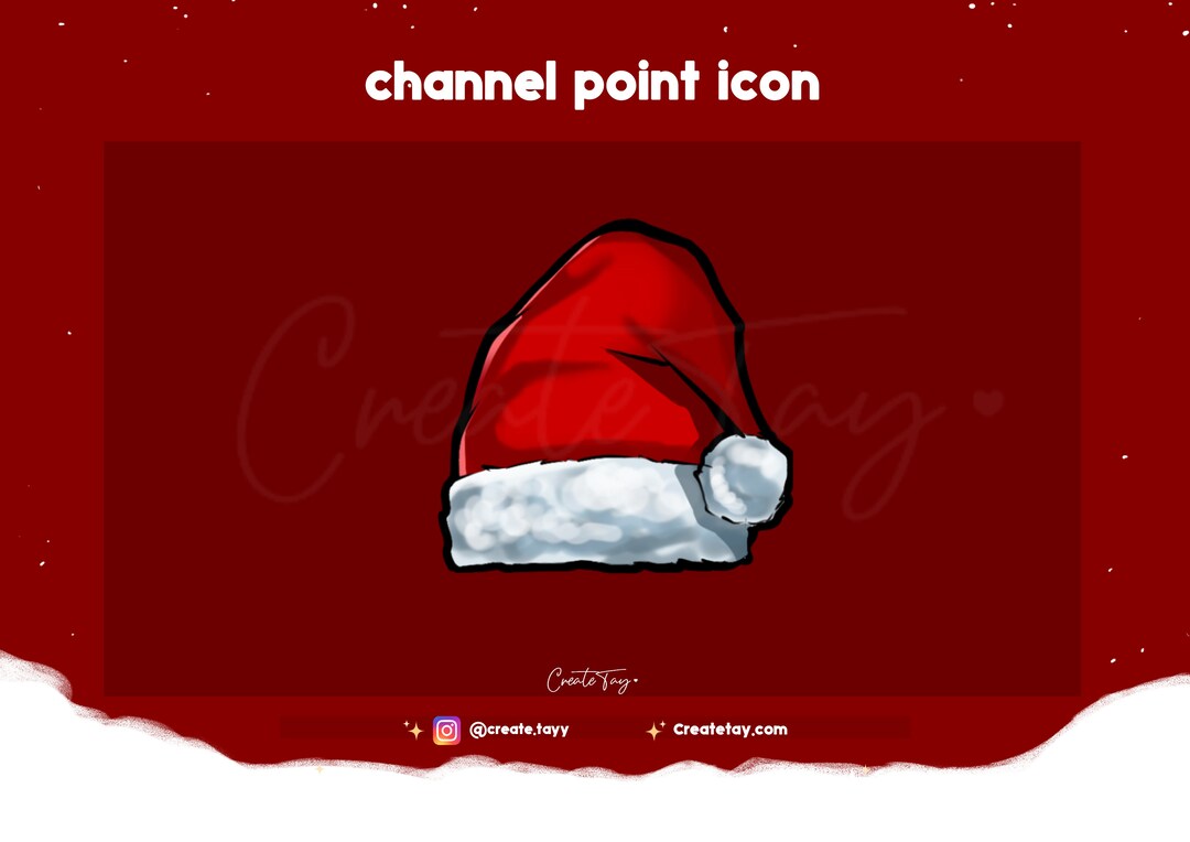 Santa Hat Channel Point Icon - Etsy