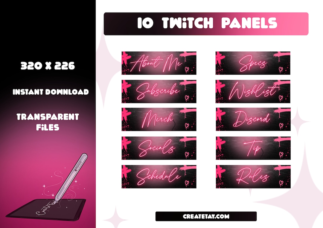 Neon Pink Sign Panels - Etsy