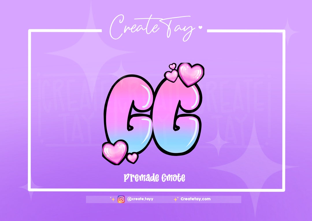 Twitch GG Emote - Etsy