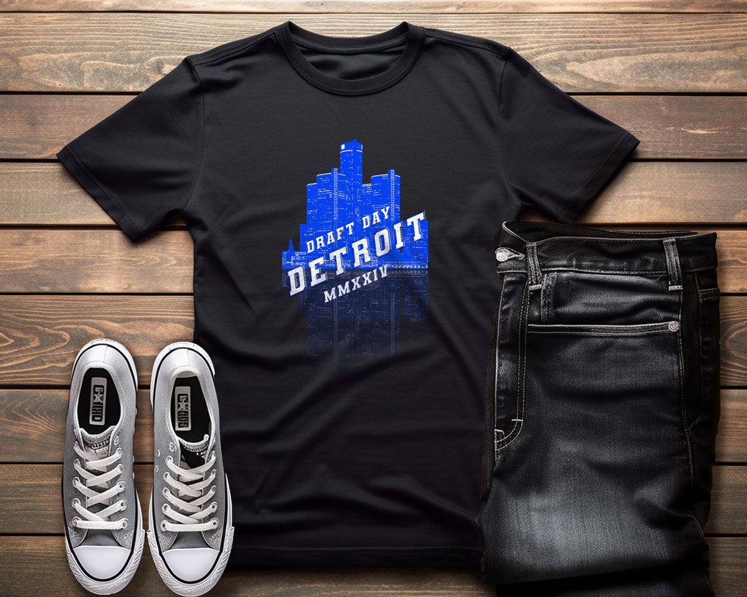 Detroit 2024 Football Draft Shirt Detroit Skyline Shirt for Draft Day ...