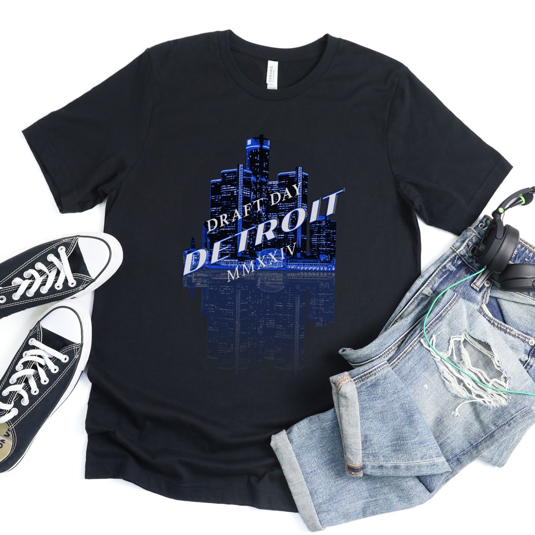 Detroit 2024 Football|nfl Draft Shirt|detroit Skyline Shirt|draft Day ...