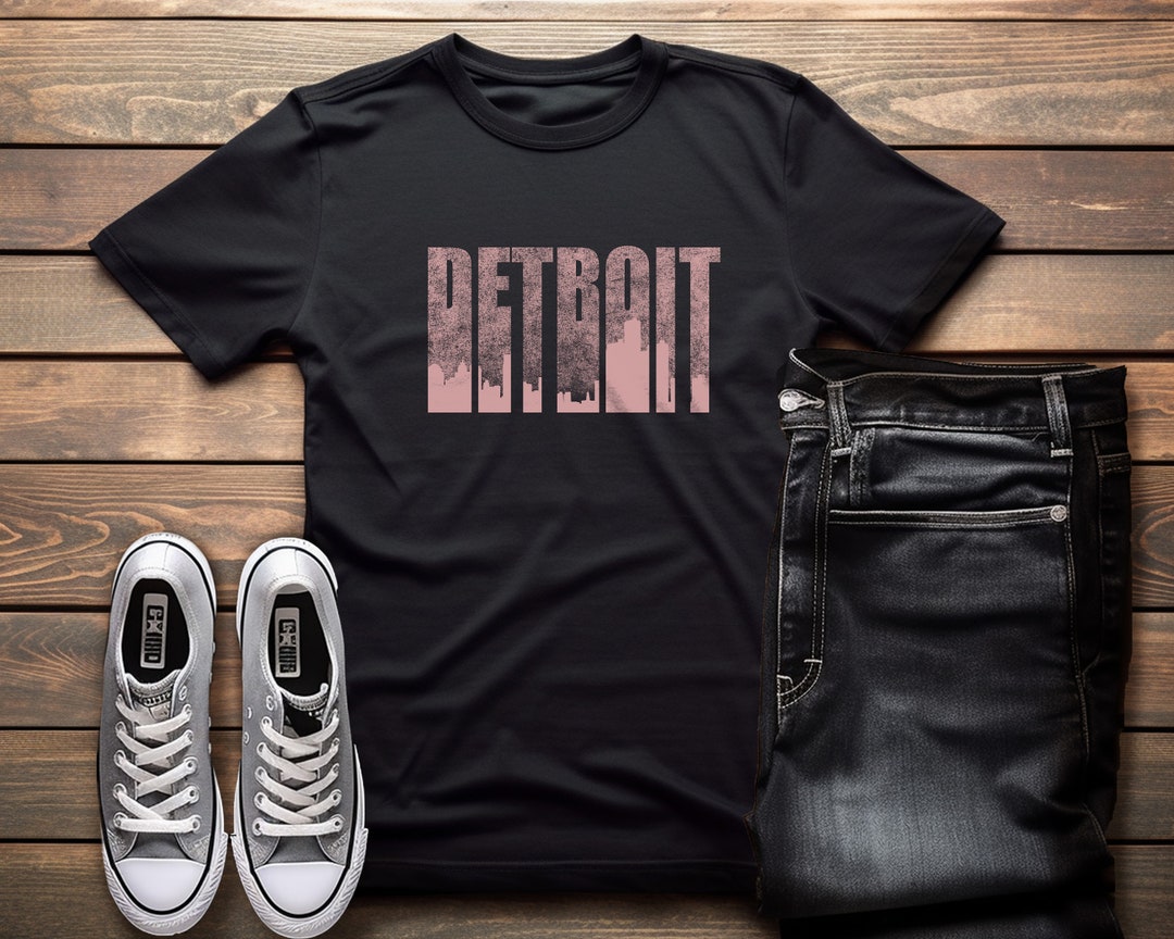 Detroit Skyline T Shirt|detroit Gift Idea|detroit Fans T Shirt|detroit ...