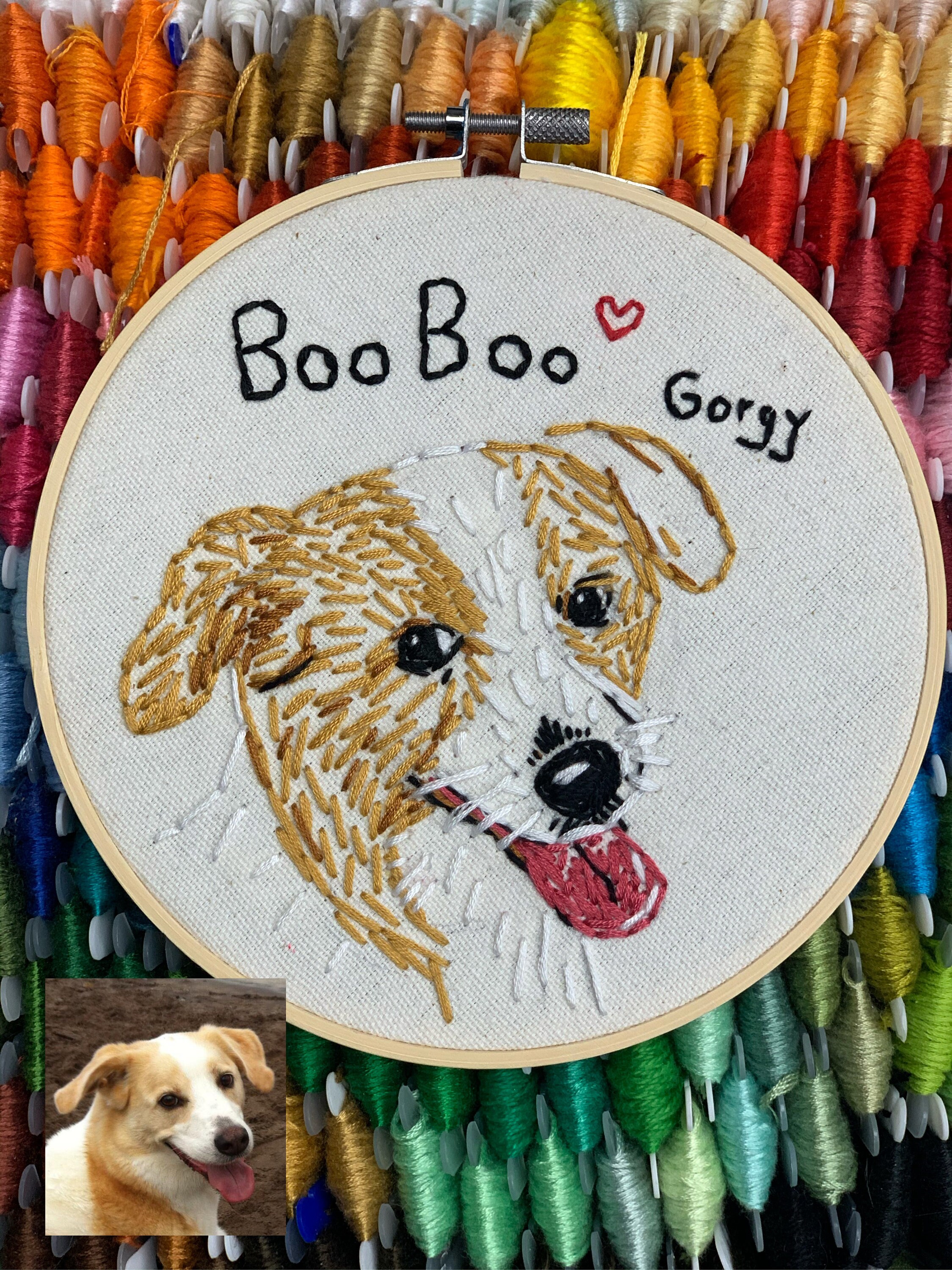 Embroidery of Fur Babies Dog/cat/pet Portrait - Etsy