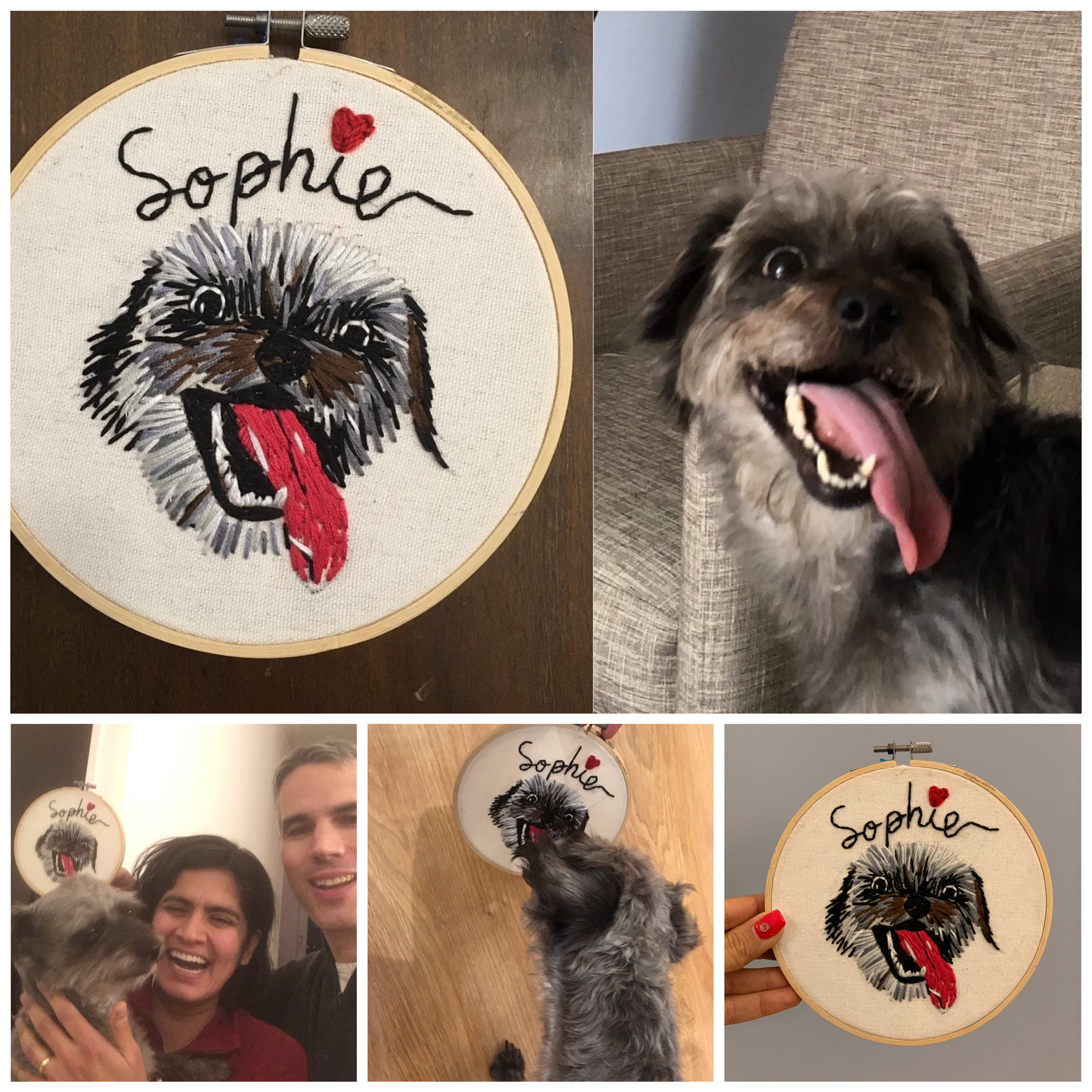 Embroidery of Fur Babies Dog/cat/pet Portrait - Etsy