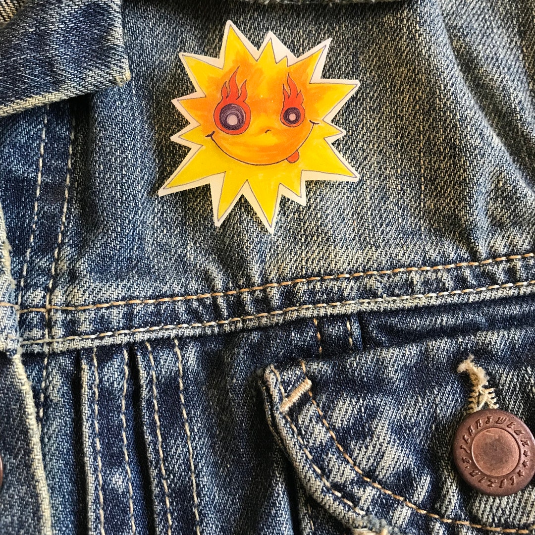 Sun Pin, Cute Sun Pin, Shrinky Dink Pin - Etsy