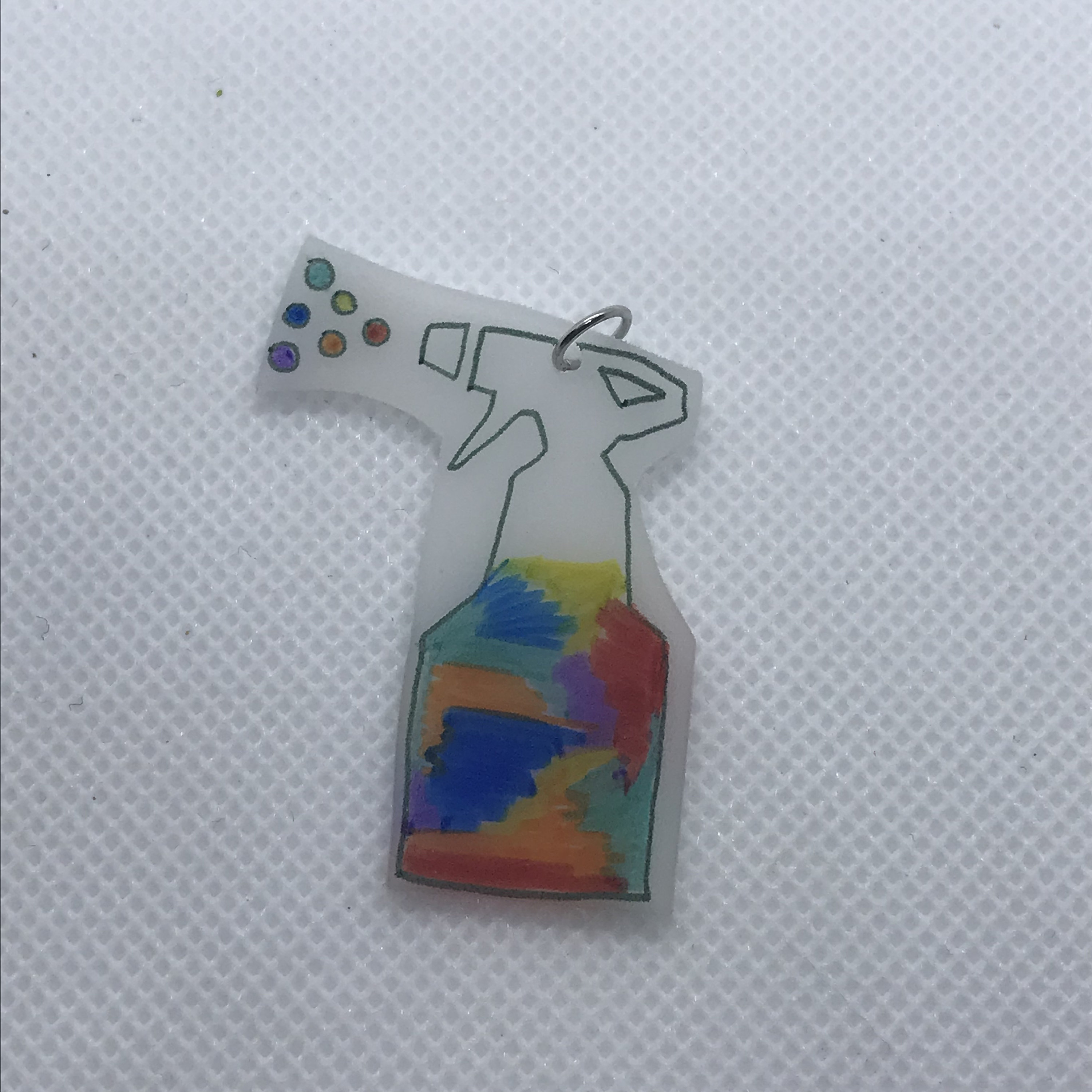 Rainbow Spray Charm Necklace Spray Charm Lgbt Queer - Etsy