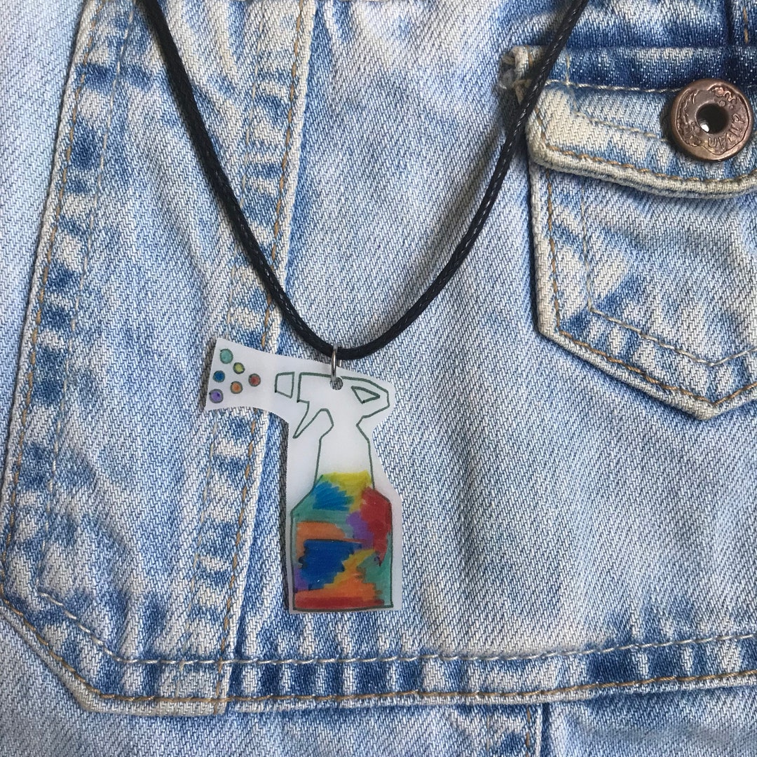Rainbow Spray Charm Necklace, Spray Charm, Lgbt, Queer, Lesbian, Gay ...