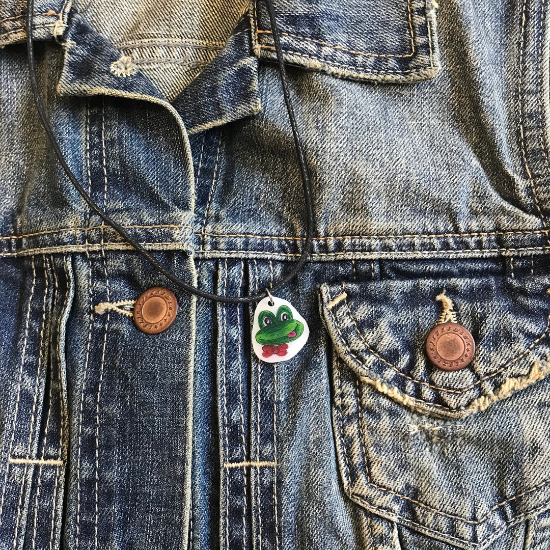 Frog Necklace, Shrinky Dink Animal Necklace Charm, Cute Frog Necklace ...